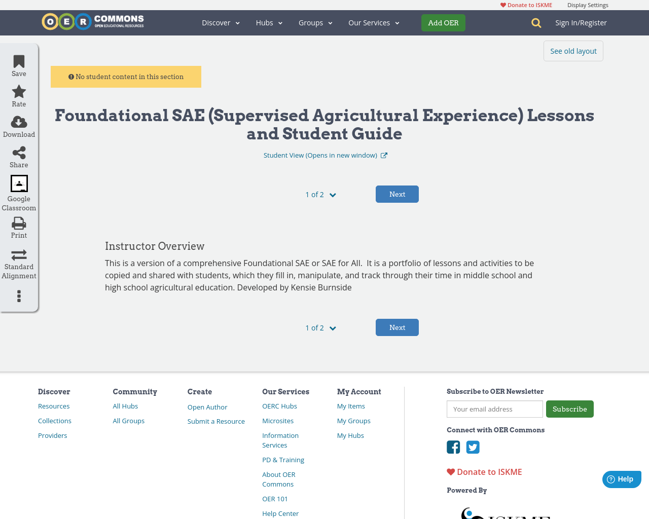 Foundational SAE (Supervised Agricultural Experience) Lessons and ...