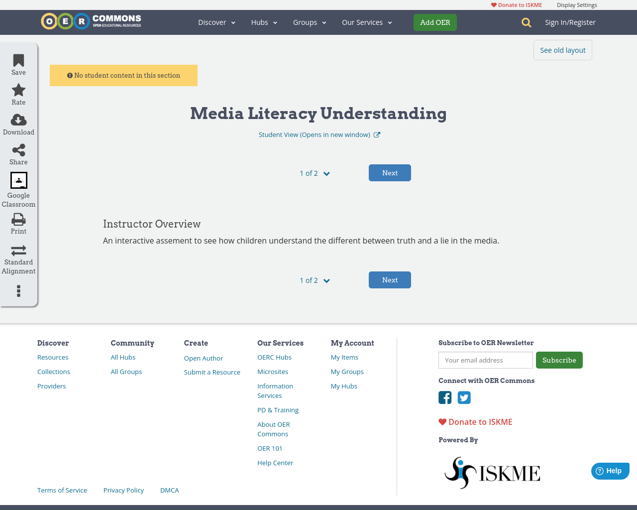 Media Literacy Understanding | OER Commons