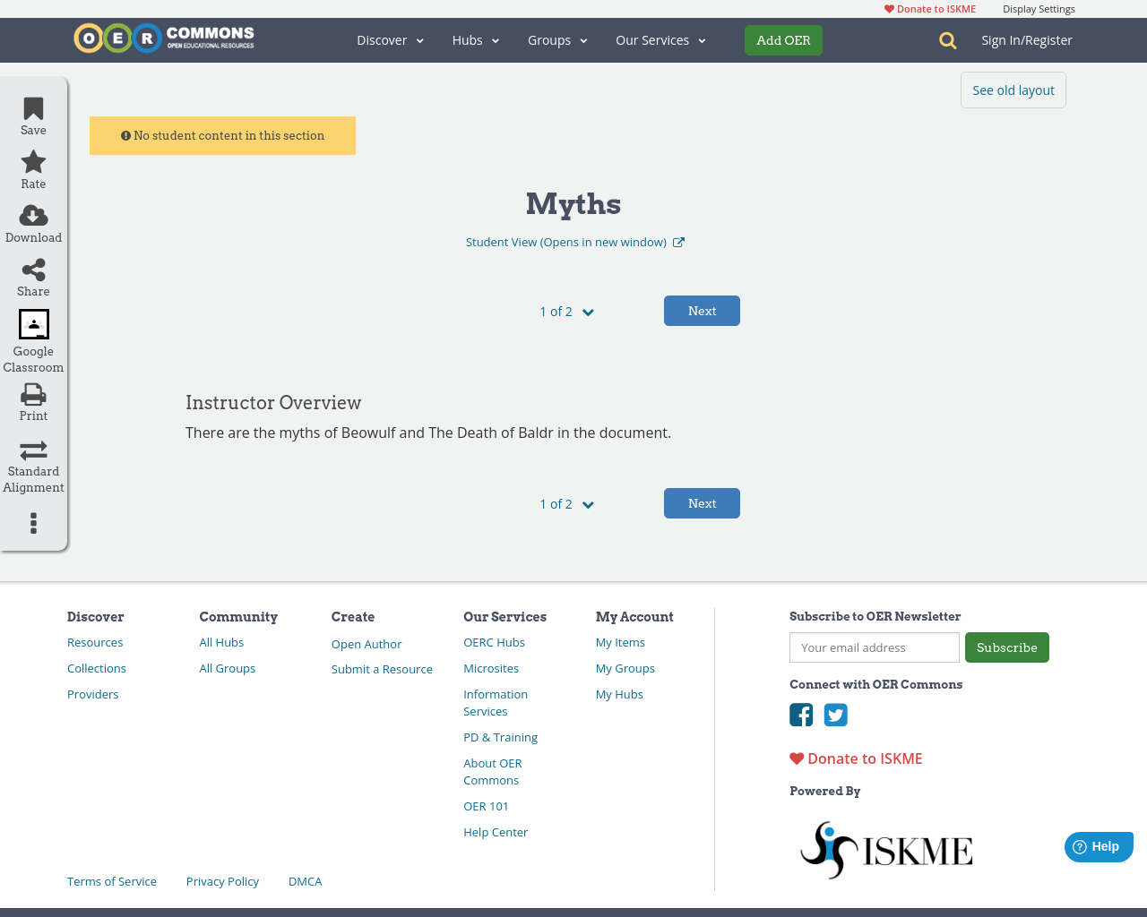 Myths Oer Commons
