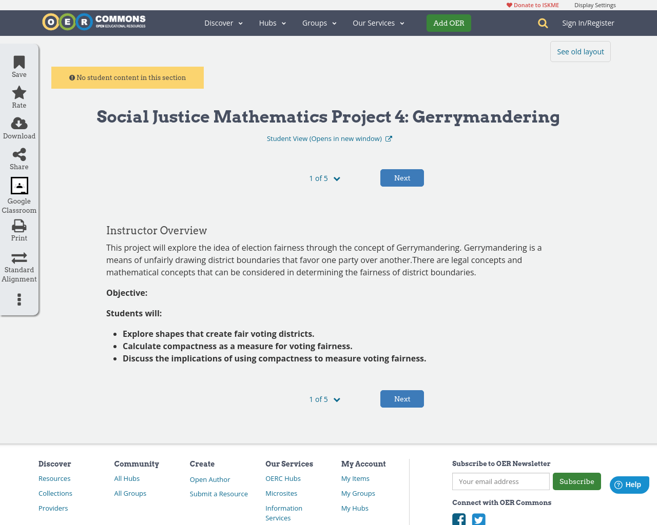 Social Justice Mathematics Project 4: Gerrymandering | OER Commons