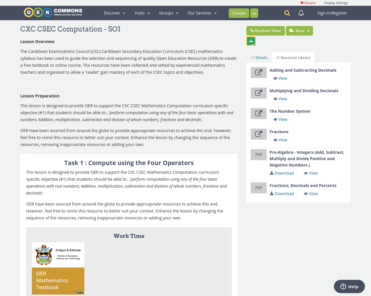 CXC CSEC Computation - SO1 | OER Commons