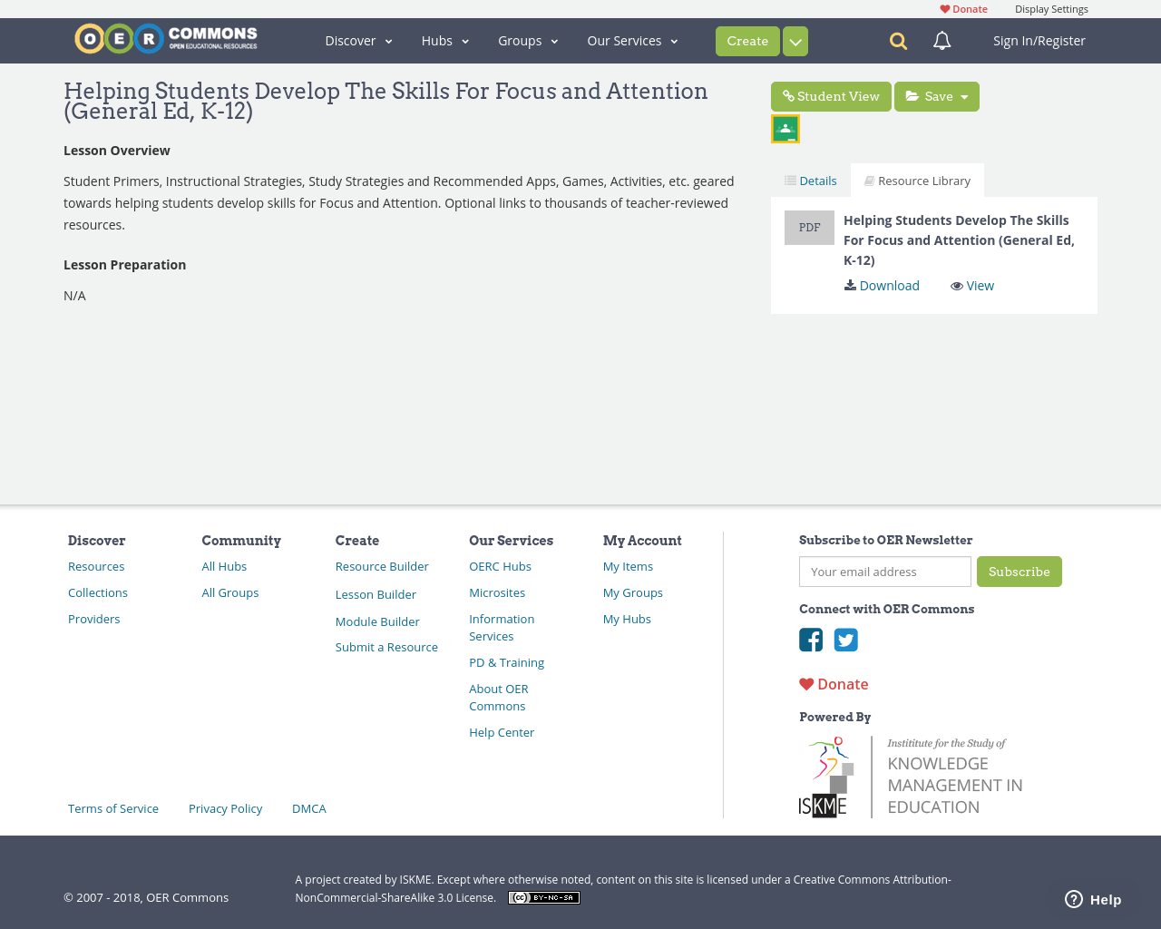 Helping Students Develop The Skills For Focus and Attention (General Ed ...