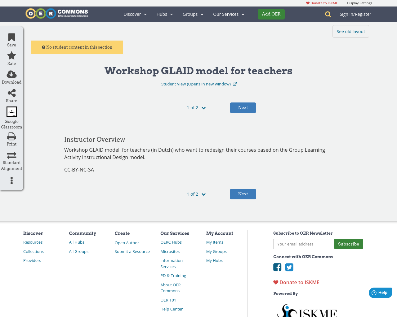 Workshop GLAID model for teachers | OER Commons
