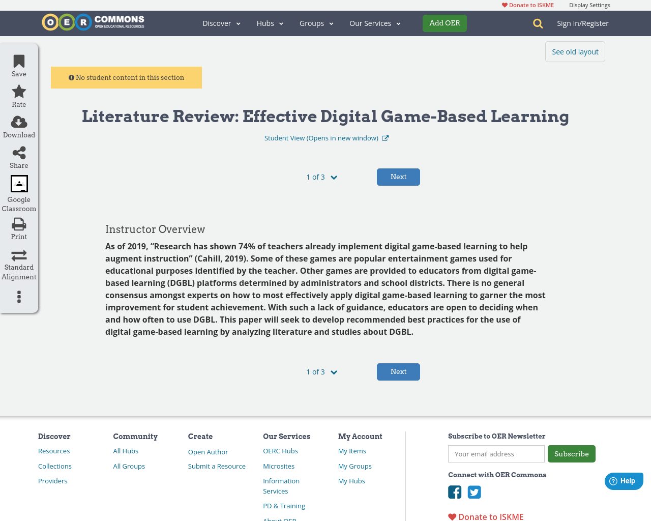 Literature Review: Effective Digital Game-Based Learning | OER Commons