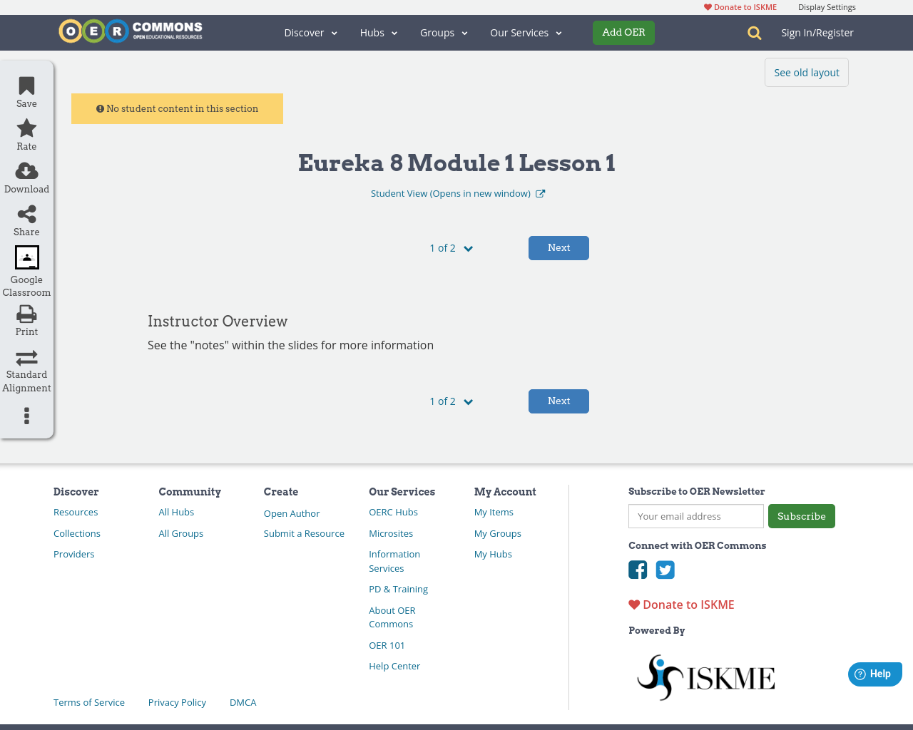 Eureka 8 Module 1 Lesson 1 | OER Commons