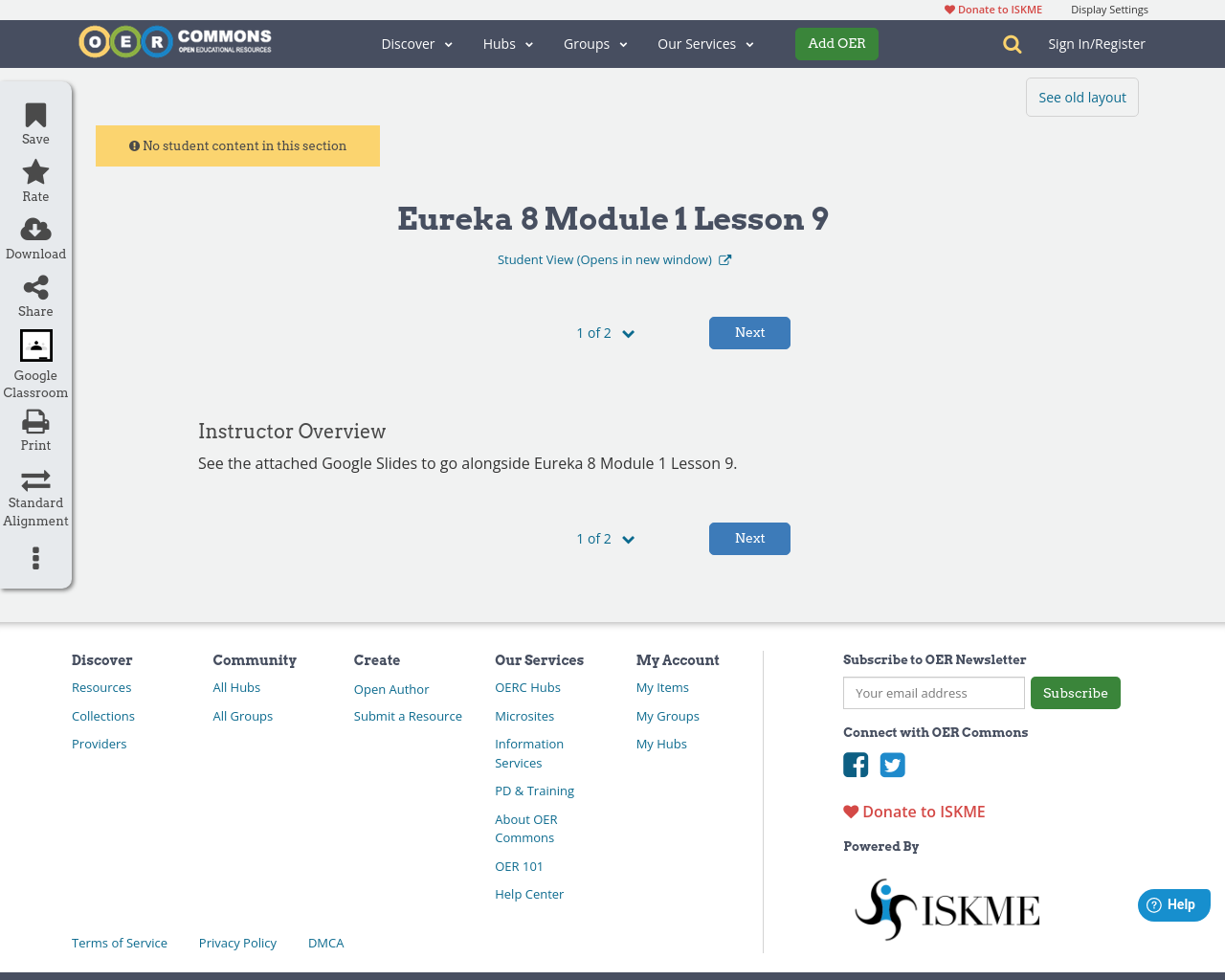 Eureka 8 Module 1 Lesson 9 | OER Commons