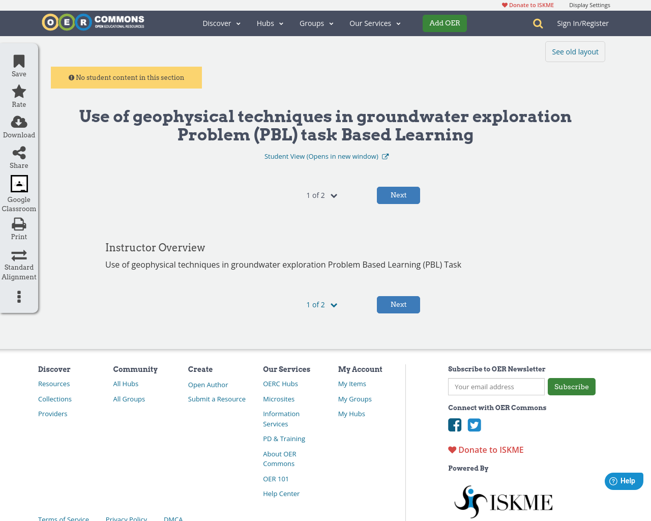 Use of geophysical techniques in groundwater exploration Problem (PBL) task Based Learning | OER ...