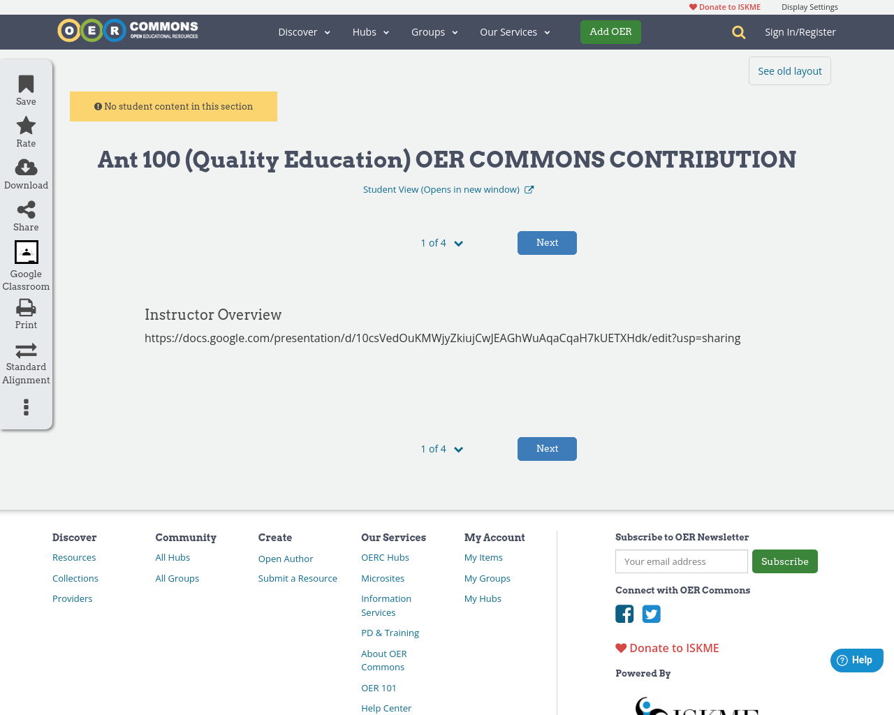 Ant 100 (Quality Education) OER COMMONS CONTRIBUTION | OER Commons