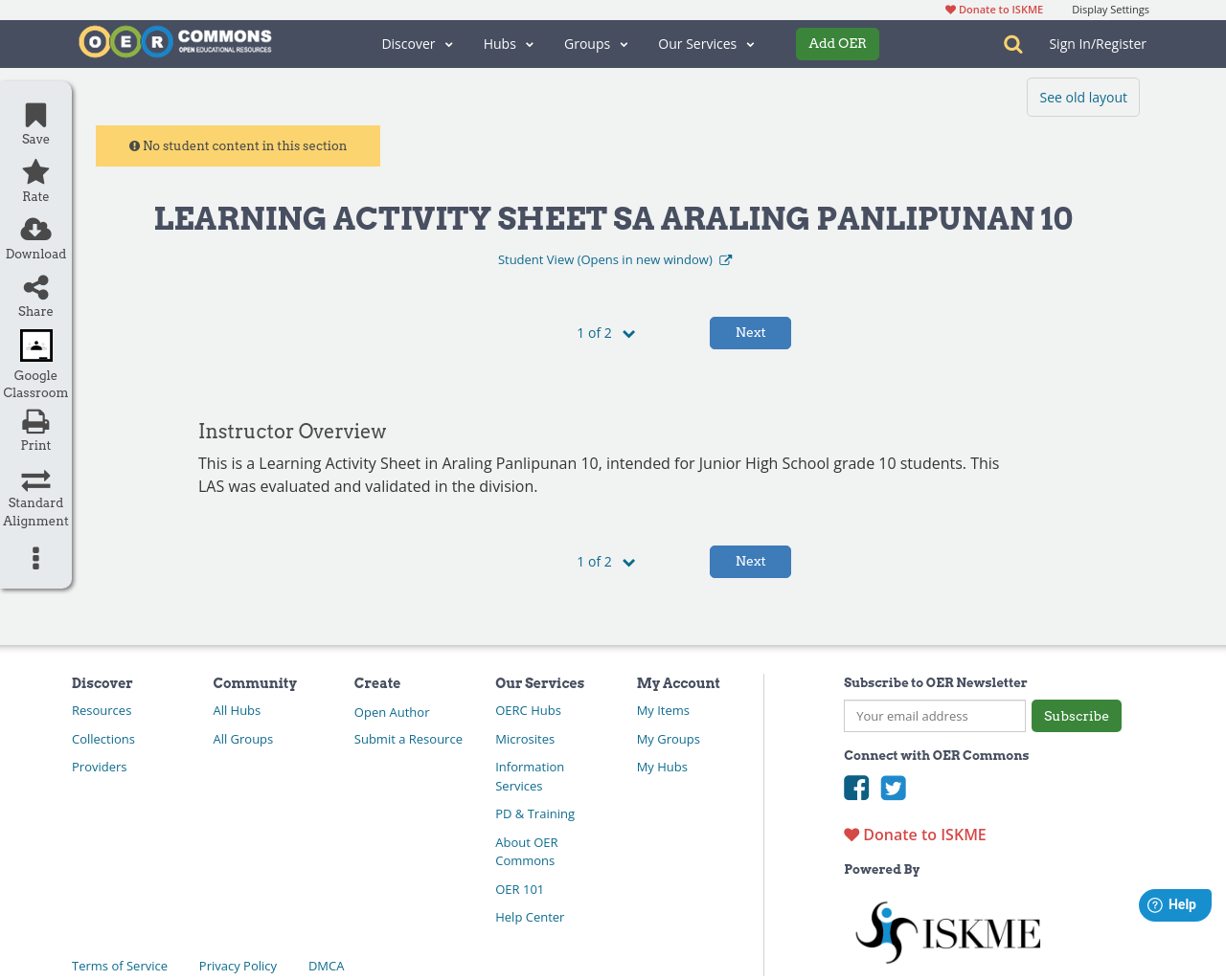 LEARNING ACTIVITY SHEET SA ARALING PANLIPUNAN 10 | OER Commons