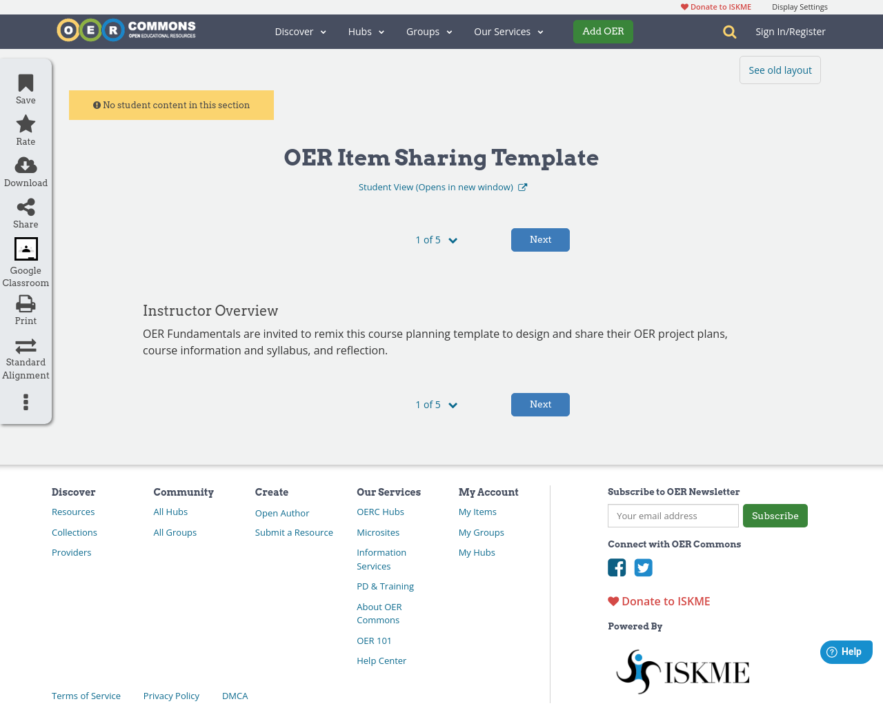 Template - OER Item Sharing | OER Commons