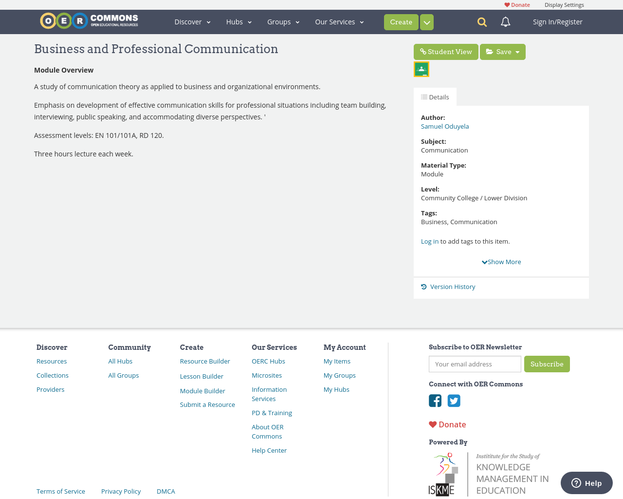 Business and Professional Communication | OER Commons