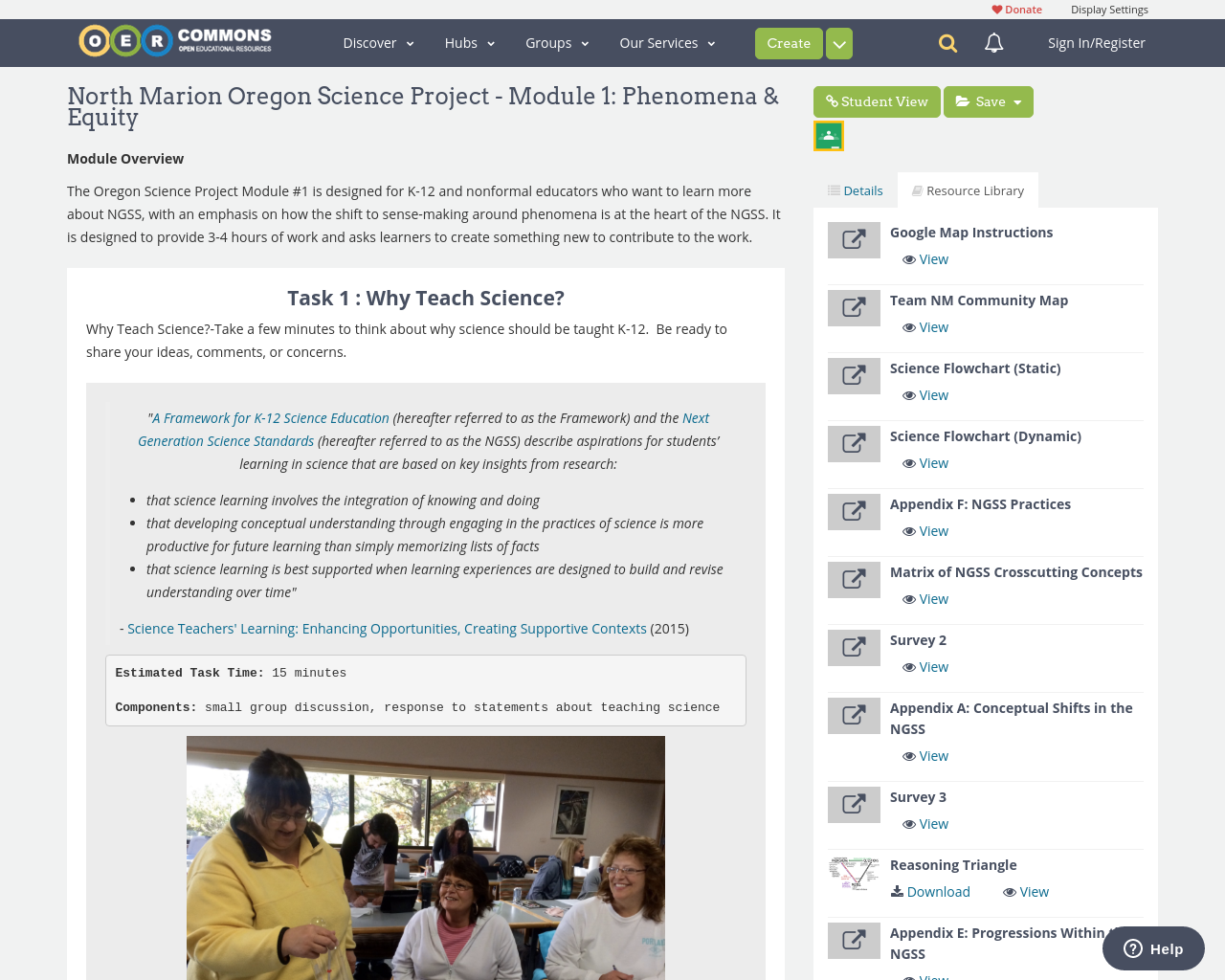 North Marion Oregon Science Project - Module 1: Phenomena & Equity | OER Commons