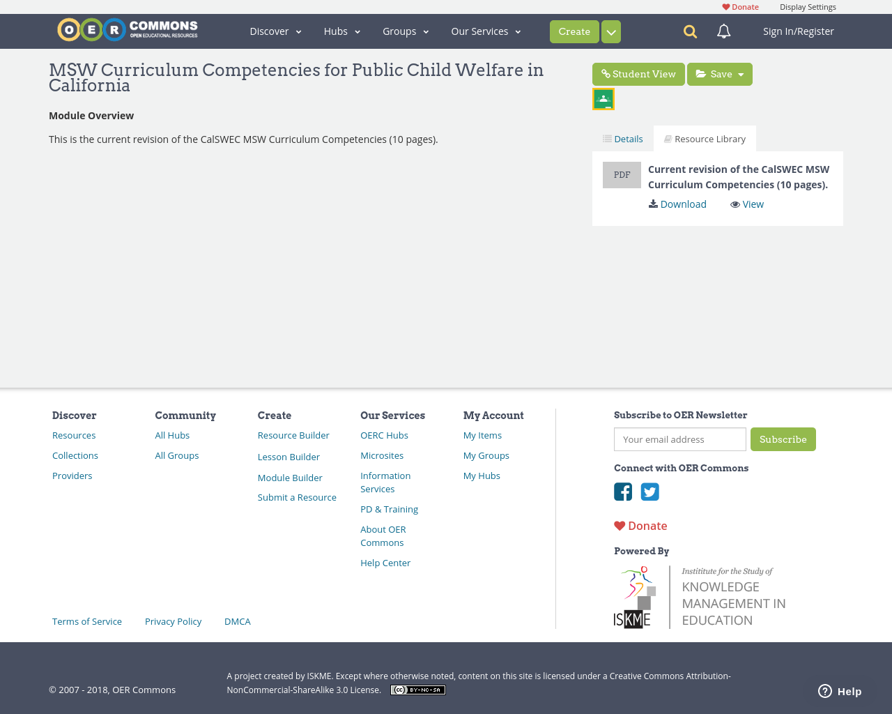 MSW Curriculum Competencies for Public Child Welfare in California ...