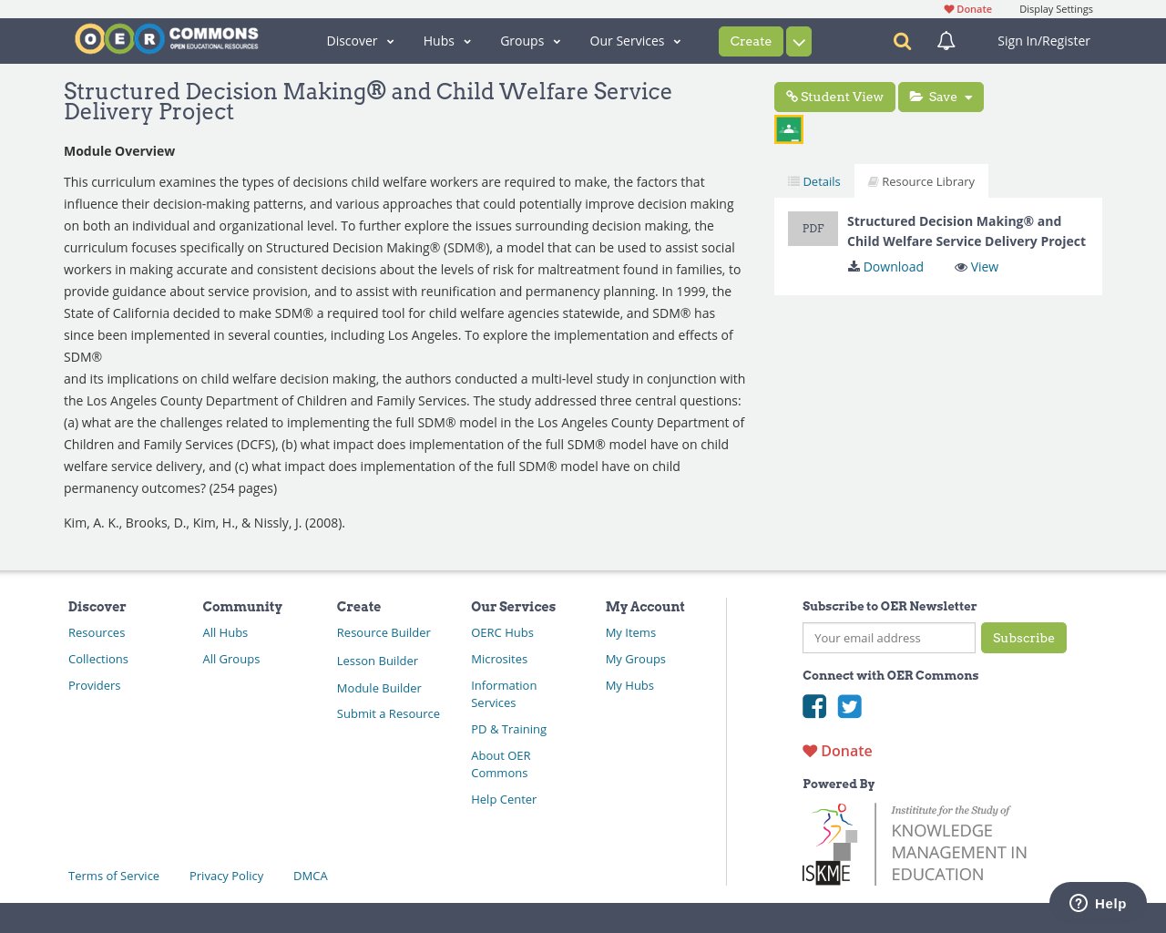 Structured Decision Making® and Child Welfare Service Delivery Project ...