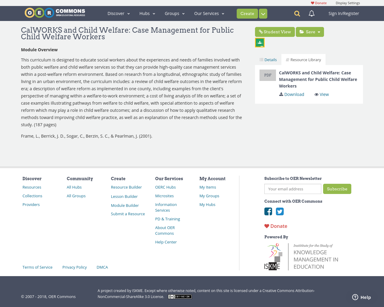 CalWORKS and Child Welfare: Case Management for Public Child Welfare ...