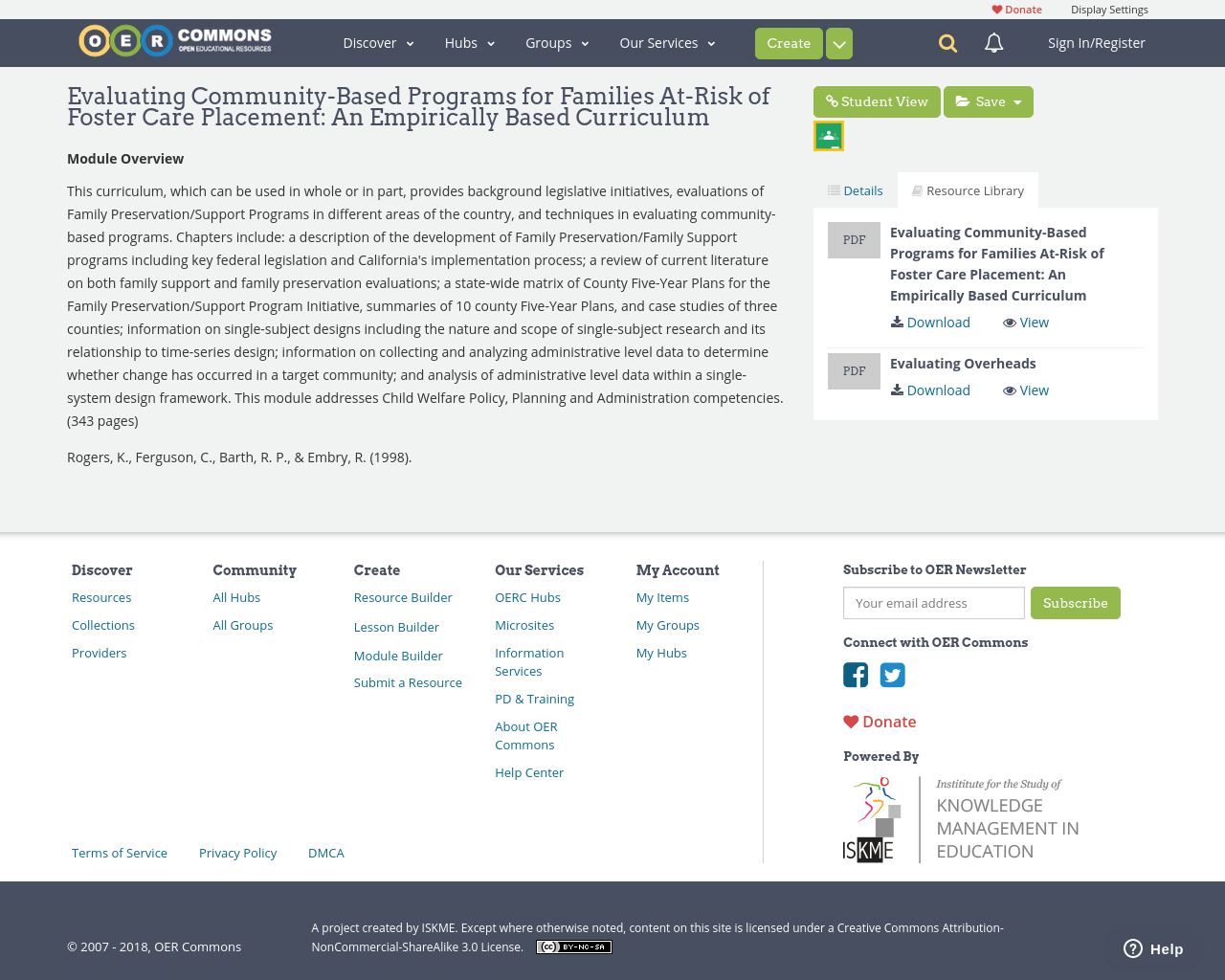 Evaluating Community-Based Programs for Families At-Risk of Foster Care ...