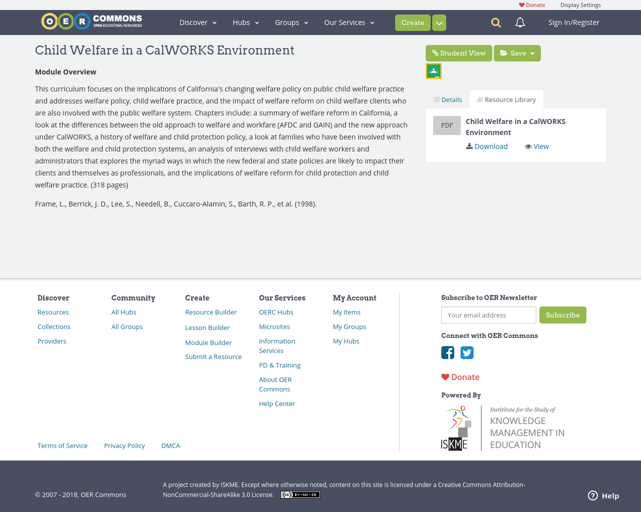 Child Welfare in a CalWORKS Environment﻿ | OER Commons