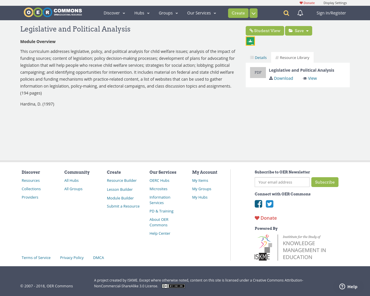 Legislative and Political Analysis﻿ | OER Commons