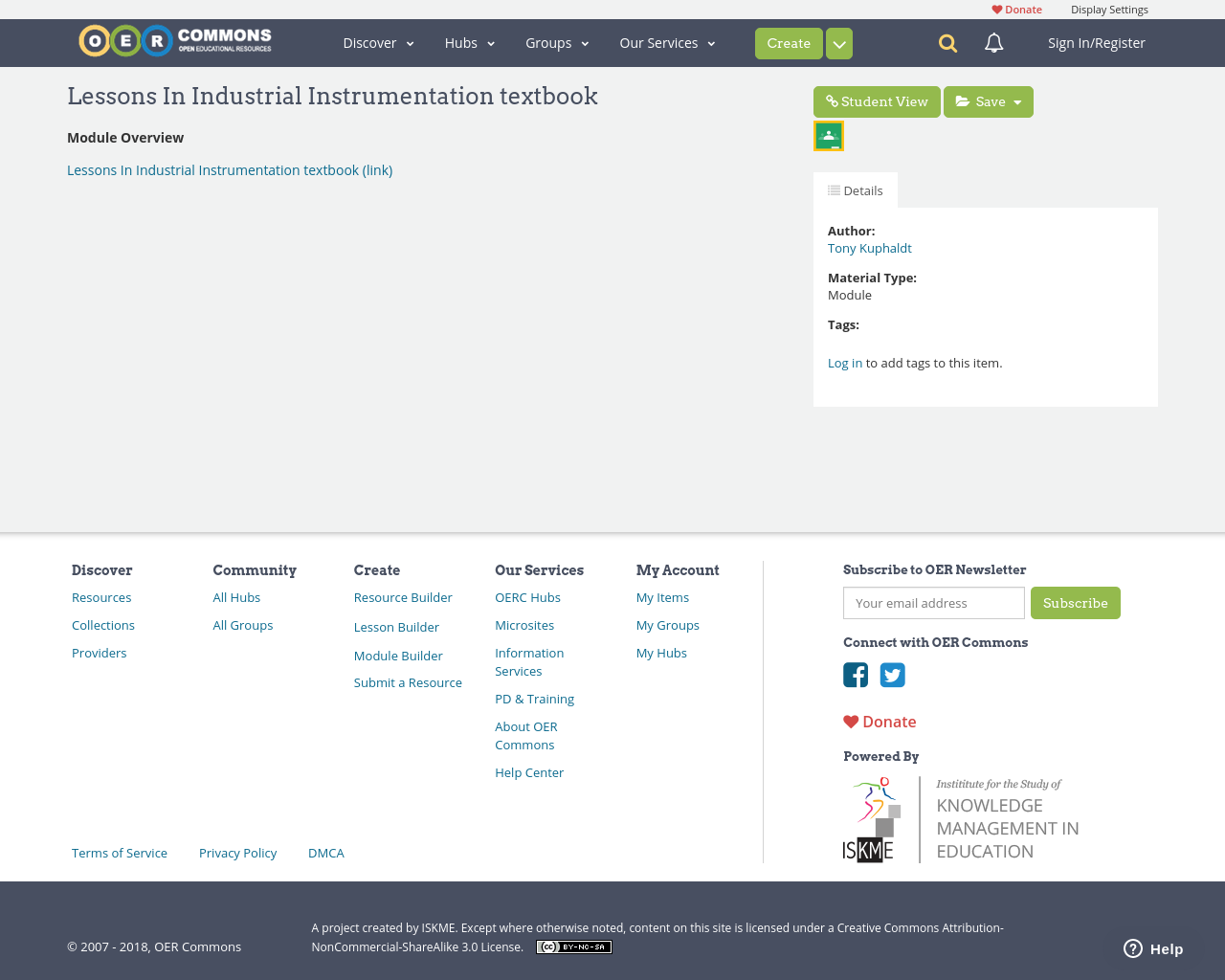 Lessons In Industrial Instrumentation textbook | OER Commons