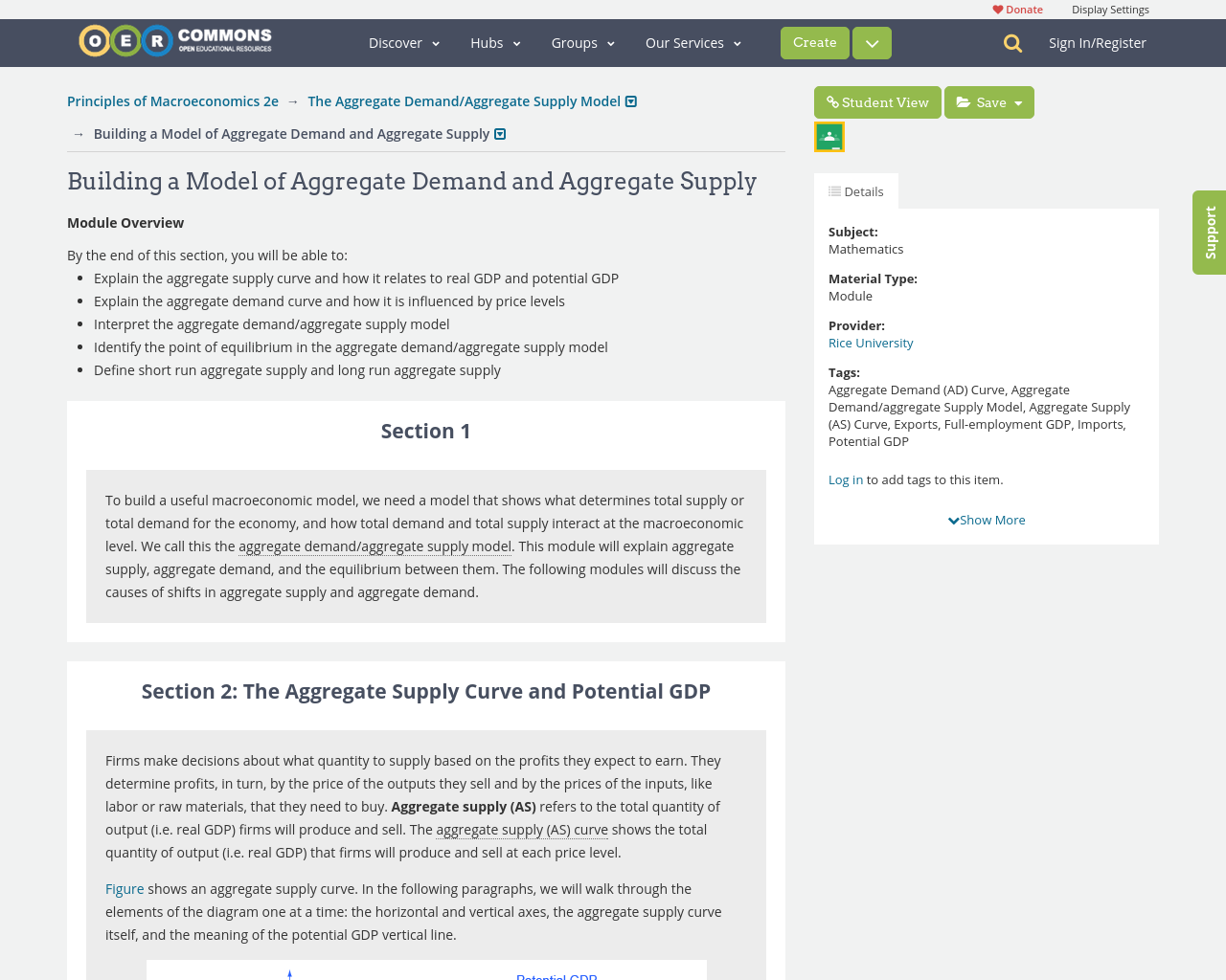 Principles of Macroeconomics 2e, The Aggregate Demand/Aggregate Supply ...