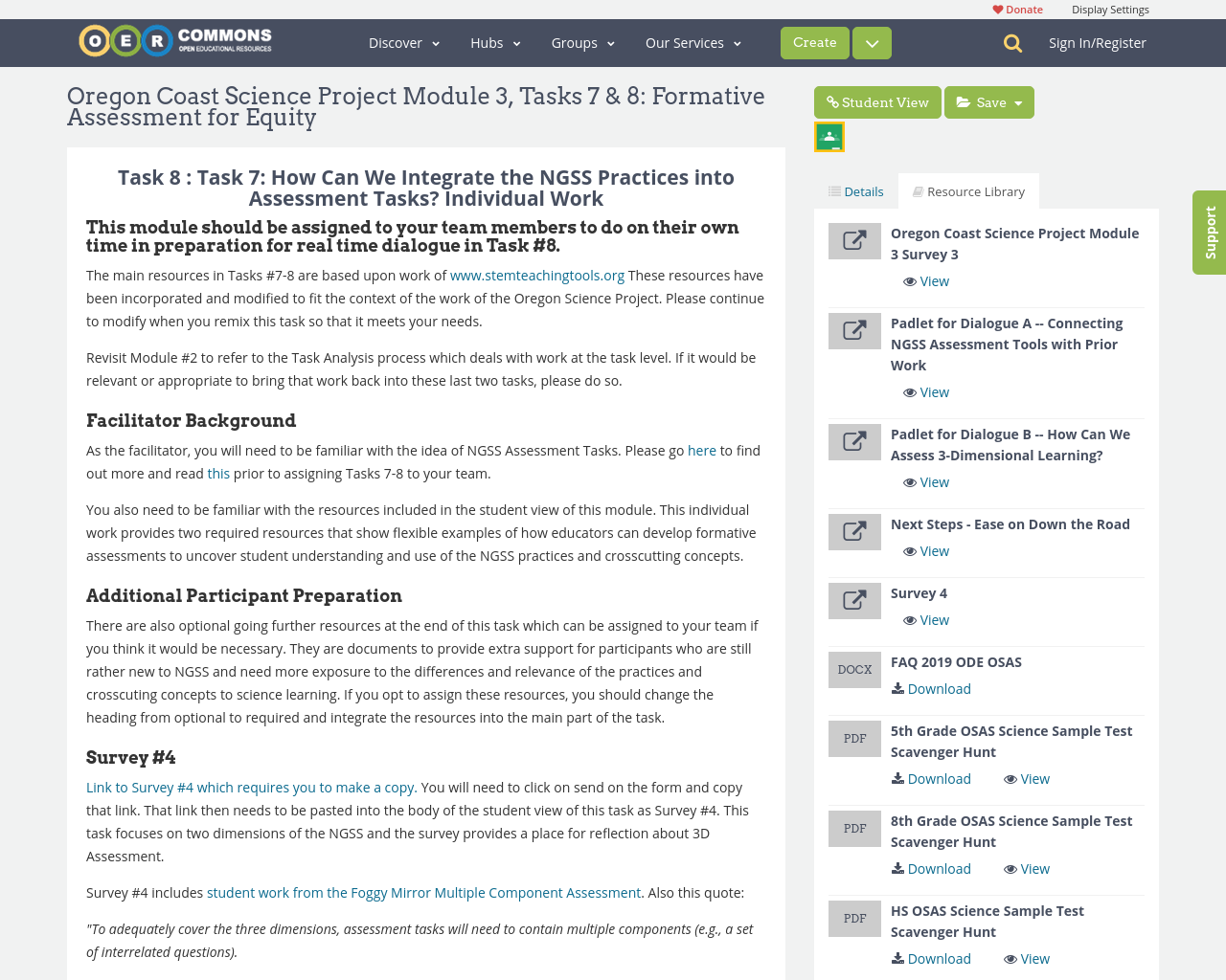 Oregon Coast Science Project Module 3, Tasks 7 & 8: Formative ...