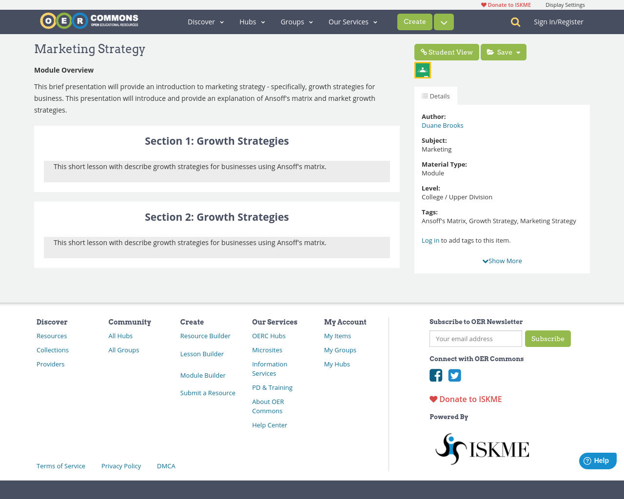 Marketing Strategy | OER Commons