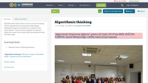 Algorithmic thinking | OER Commons