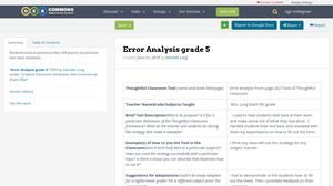 Error Analysis grade 5 | OER Commons