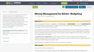 Money Management for Adults - Budgeting | OER Commons