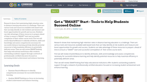 Get a “SMART” Start - Tools to Help Students Succeed Online | OER Commons