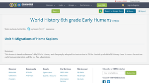World History 6th grade Early Humans | OER Commons