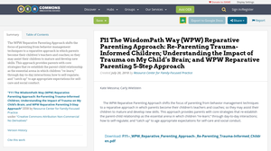 F11 The WisdomPath Way (WPW) Reparative Parenting Approach: Re ...