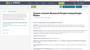 Create a Career Research Project using Google Slides | OER Commons