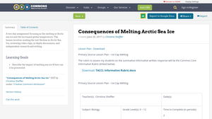 Consequences of Melting Arctic Sea Ice | OER Commons