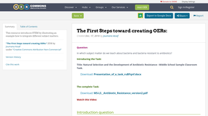 The First Steps toward creating OERs: | OER Commons