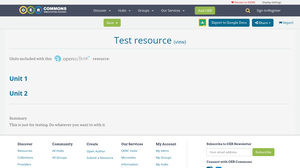 Test resource | OER Commons