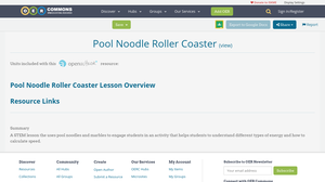 Pool Noodle Roller Coaster | OER Commons