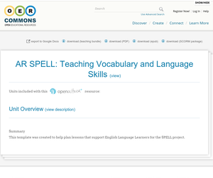 AR SPELL: Teaching Vocabulary and Language Skills | OER Commons