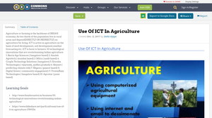 Use Of ICT In Agriculture | OER Commons