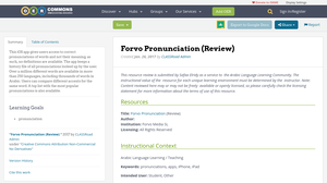 Forvo Pronunciation (Review) | OER Commons