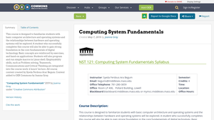 Computing System Fundamentals | OER Commons