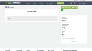 My lesson | OER Commons