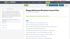 Happy Halloween Storytime Lesson Plan | OER Commons