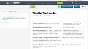 Visualize Vocab grade 6 | OER Commons