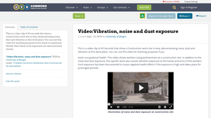 Video:Vibration, noise and dust exposure | OER Commons