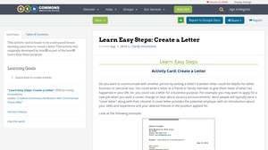 Learn Easy Steps: Create a Letter | OER Commons