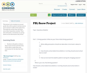 PBL Snow Project | OER Commons