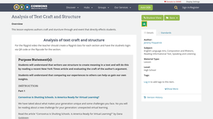 Analysis of Text Craft and Structure | OER Commons