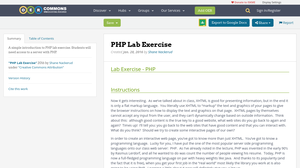 PHP Lab Exercise | OER Commons