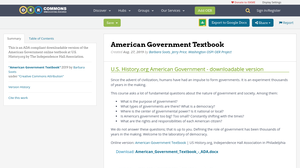 American Government Textbook | OER Commons